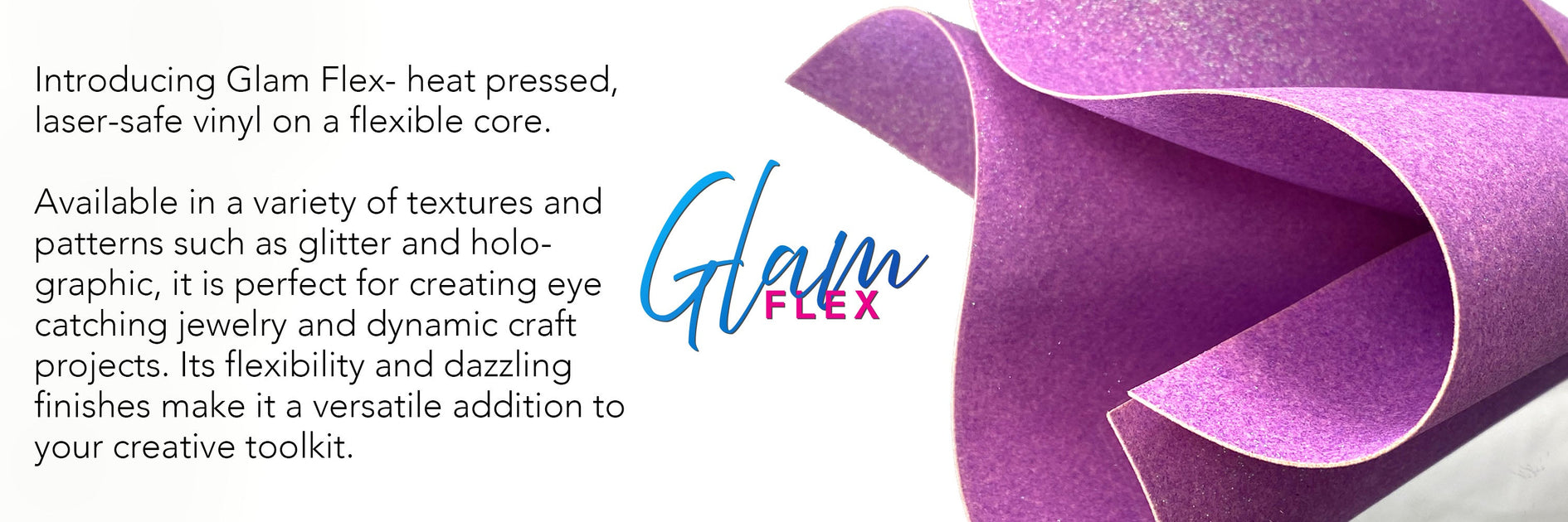 Glam Flex | Laser Safe Flexible Vinyl in Glitter & Holographic — Craft ...