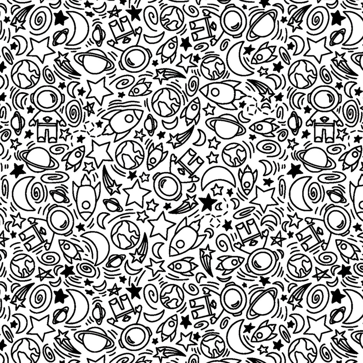 001/ Samantha's Doodles Tiny Space Doodles COLORboard — Craft Closet