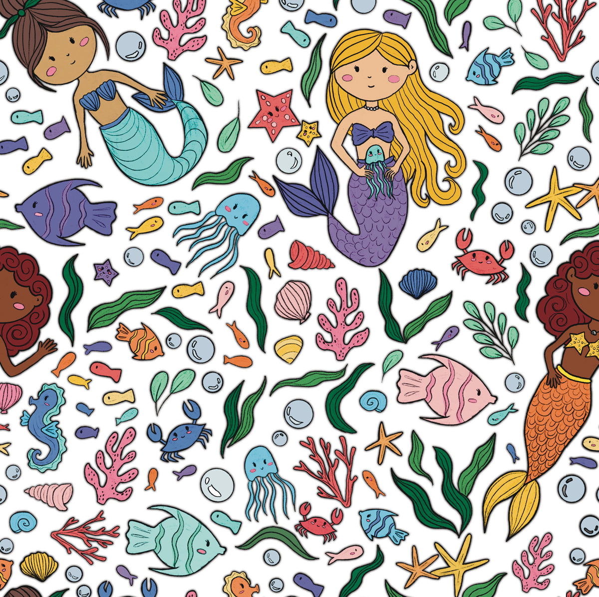 006/ Samantha's Doodles Mermaids COLORboard — Craft Closet