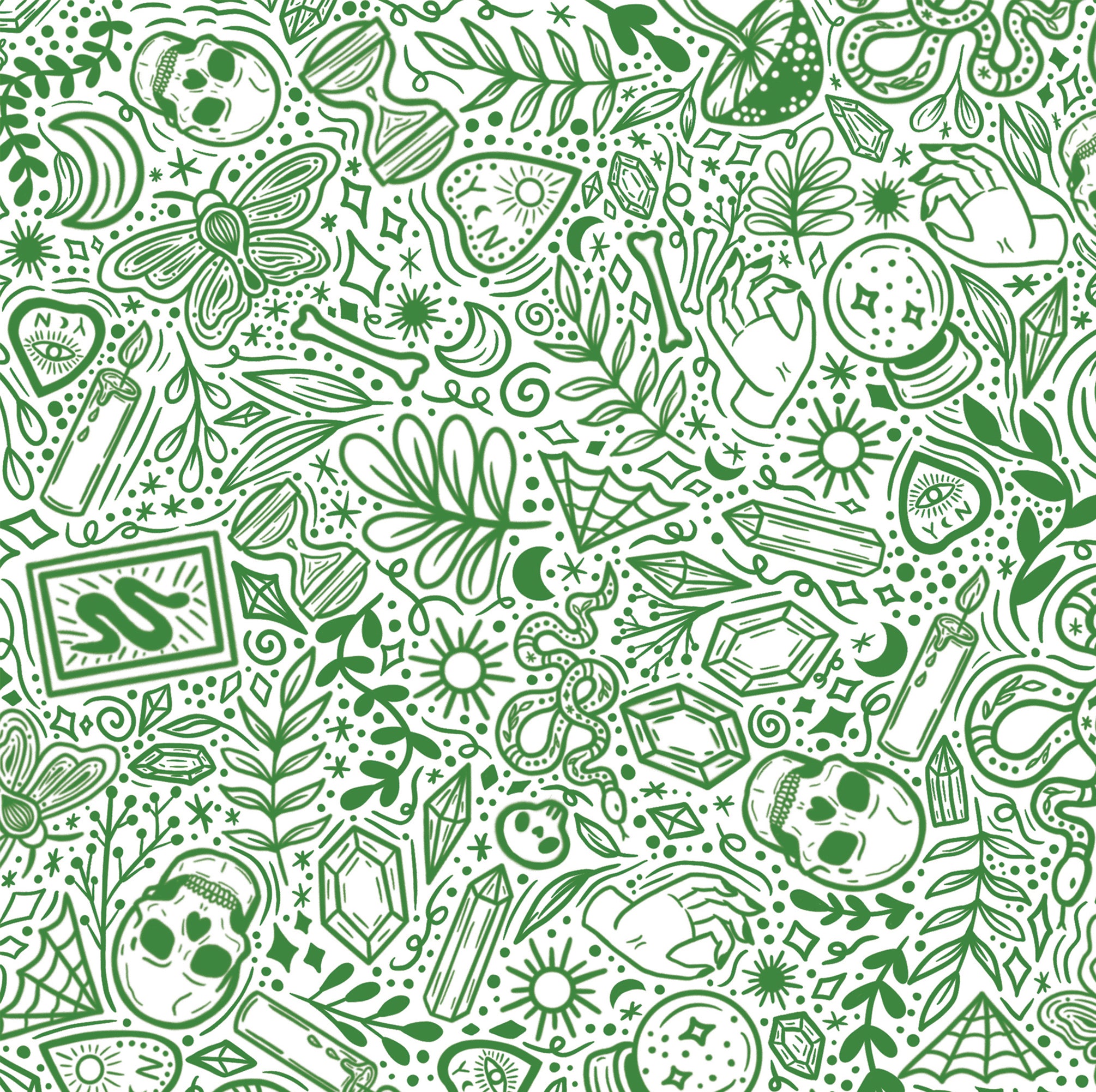 221/ Samantha's Doodles Bewitched Green COLORboard — Craft Closet