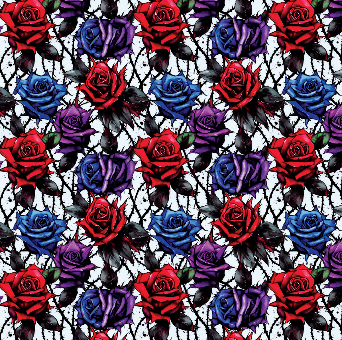 300/ Gothic Red Blue Purple Roses COLORboard — Craft Closet