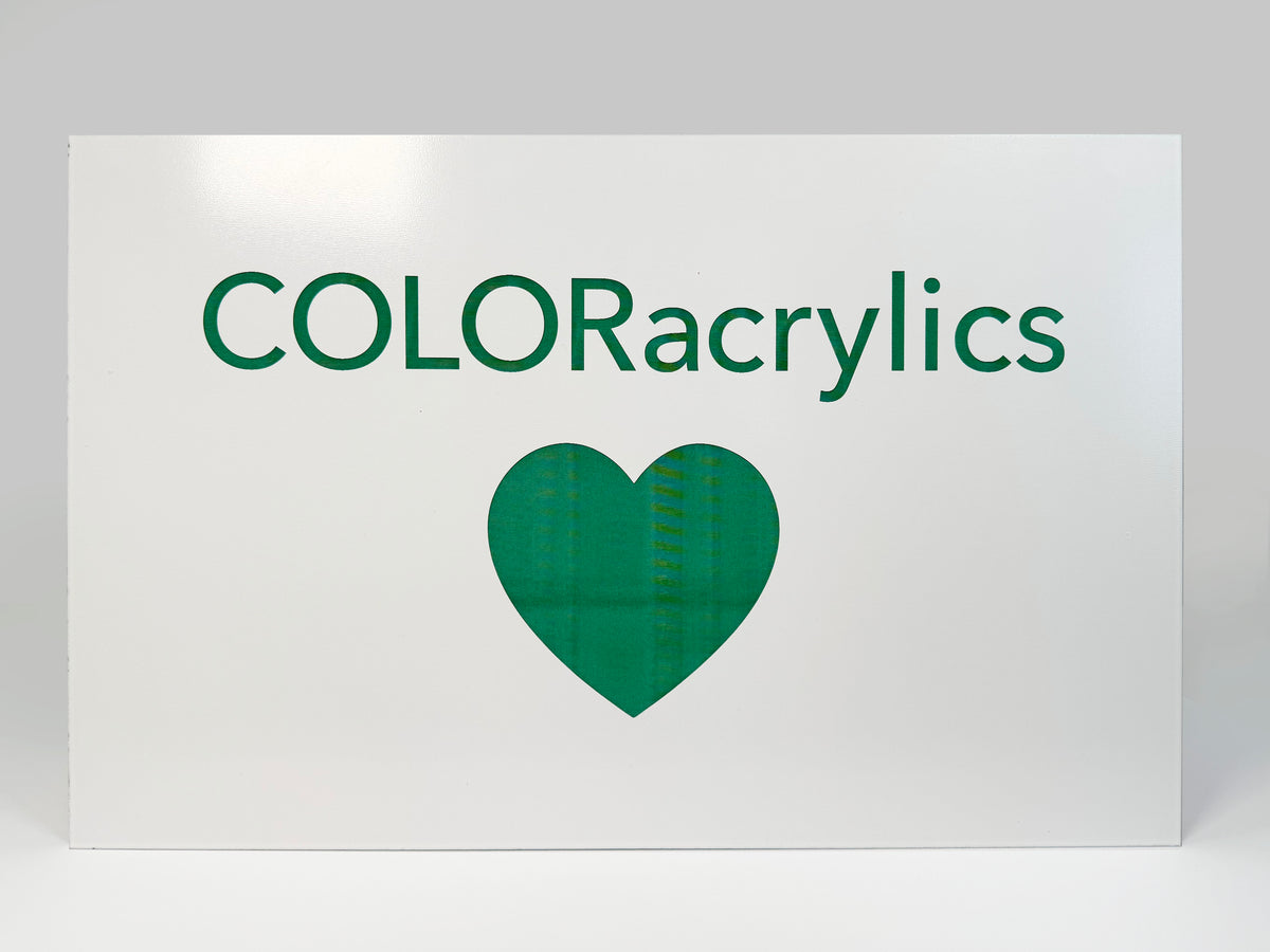 COLORacrylic White on Shamrock Green Two Tone — Craft Closet