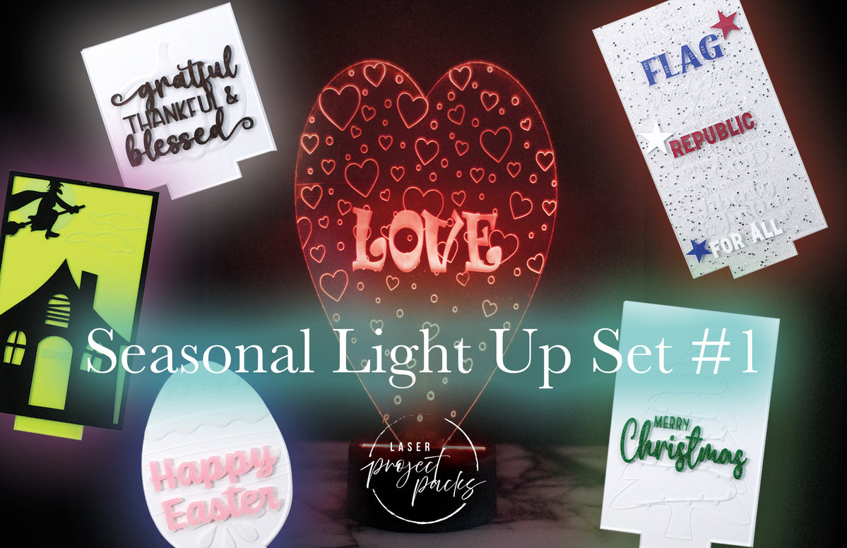 Laser Project Pack-Seasonal Light Up Set 1 — Craft Closet