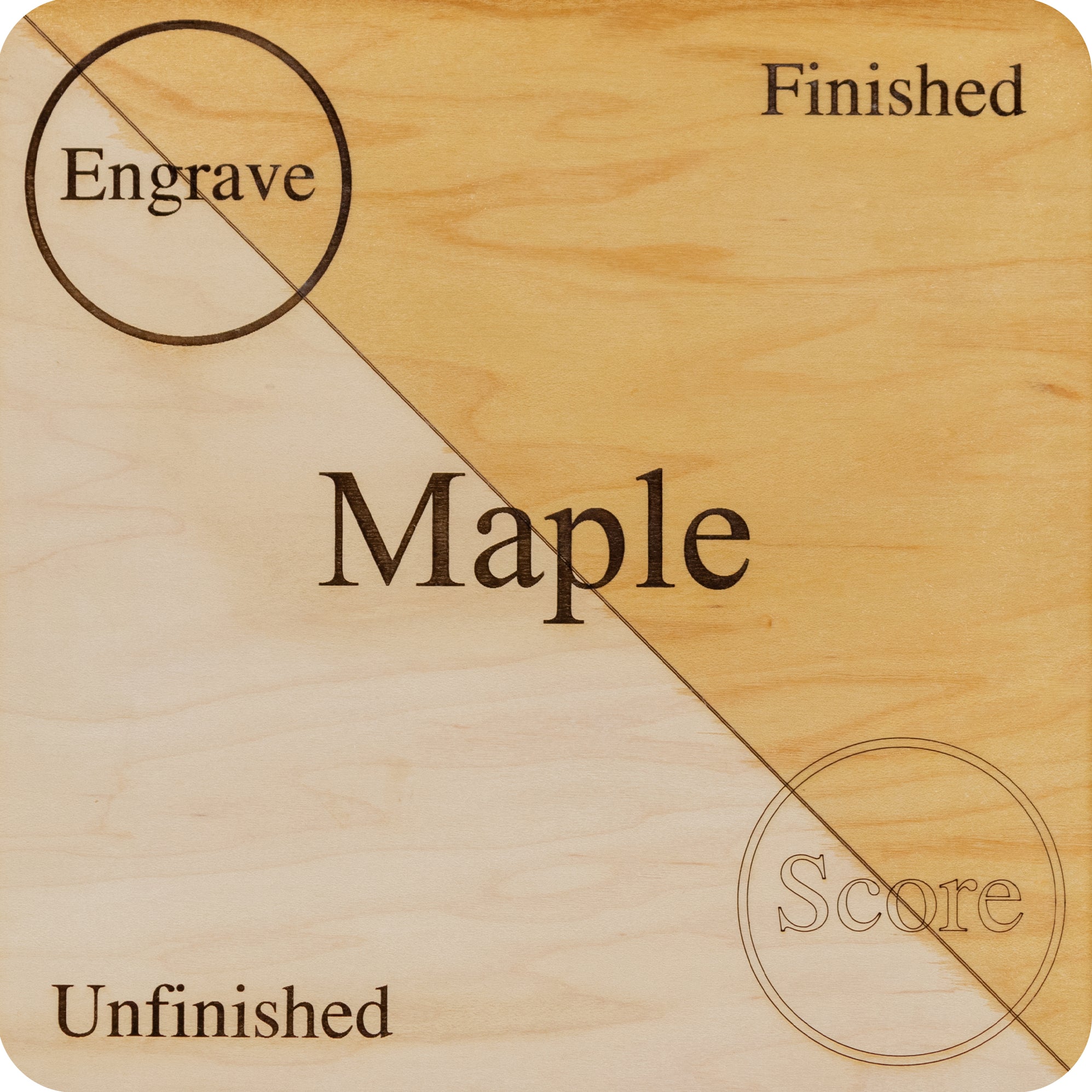 Maple, 1/4 inch, Double Sided, Unfinished — Craft Closet