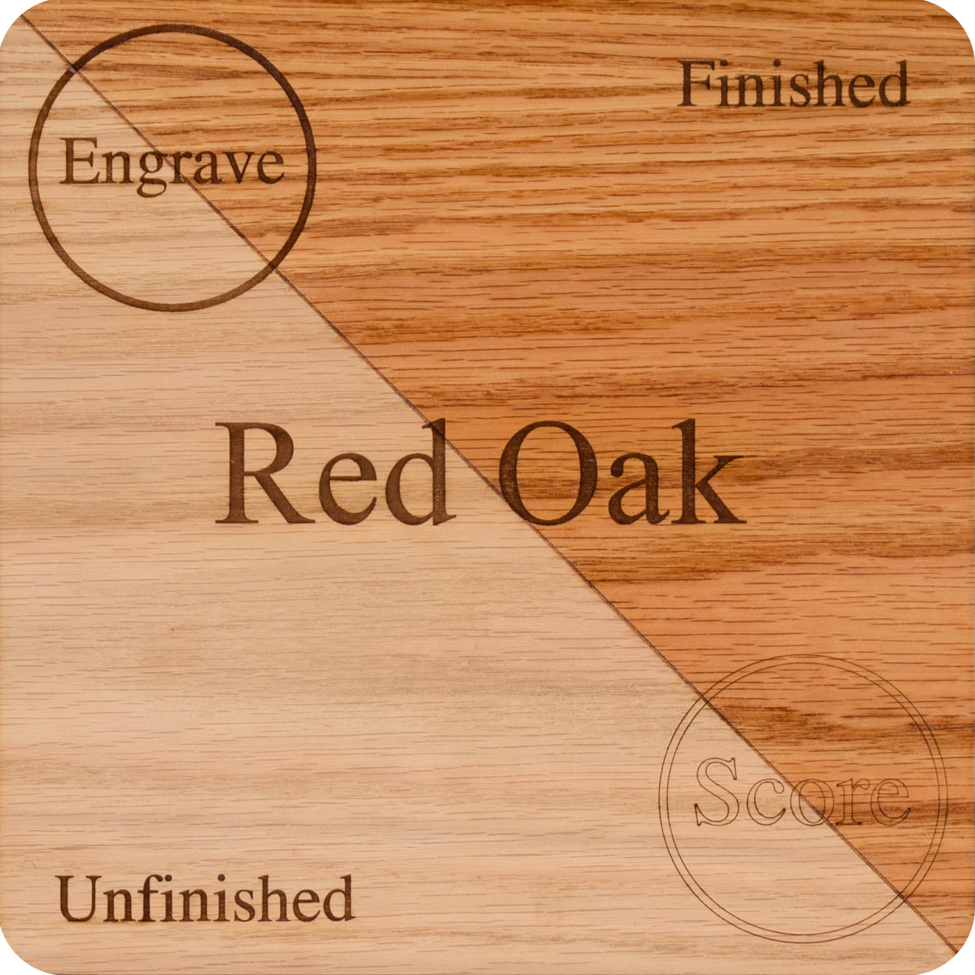 Oak, Red, 1/4 inch, 12x19 inches, Single Sided, Unfinished — Craft Closet