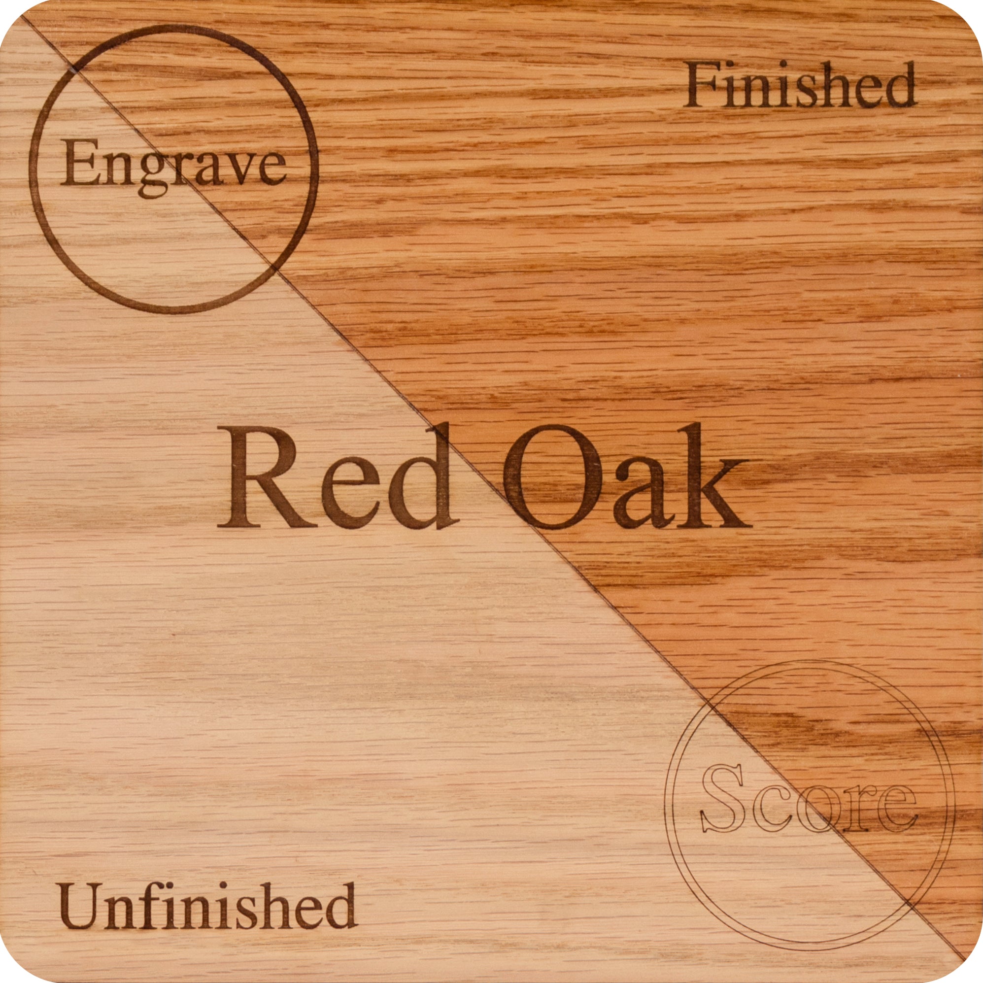 Oak, Red, 1/4 inch, Single Sided, Unfinished — Craft Closet