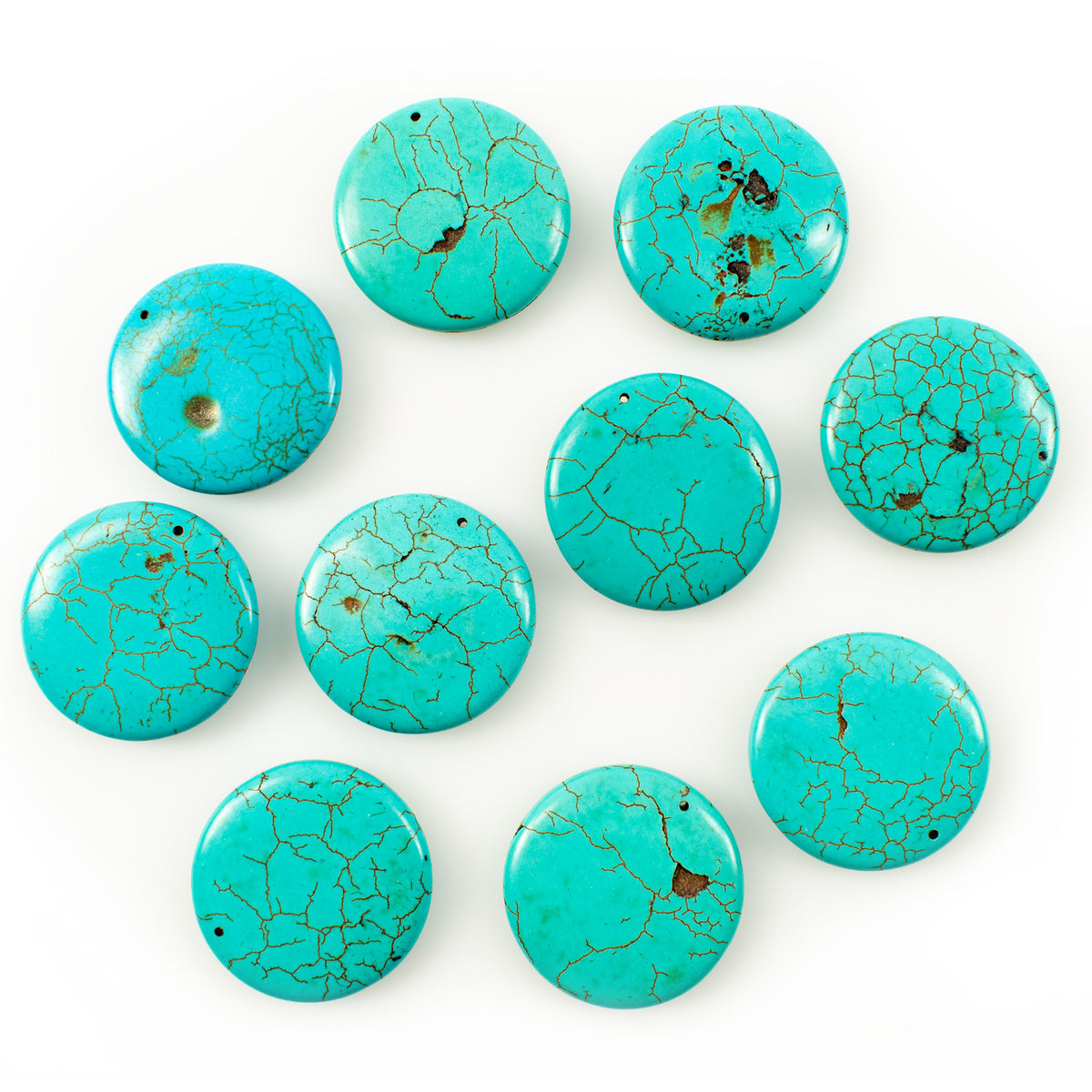 Small Faux Turquoise Circles - 10 Pack — Craft Closet