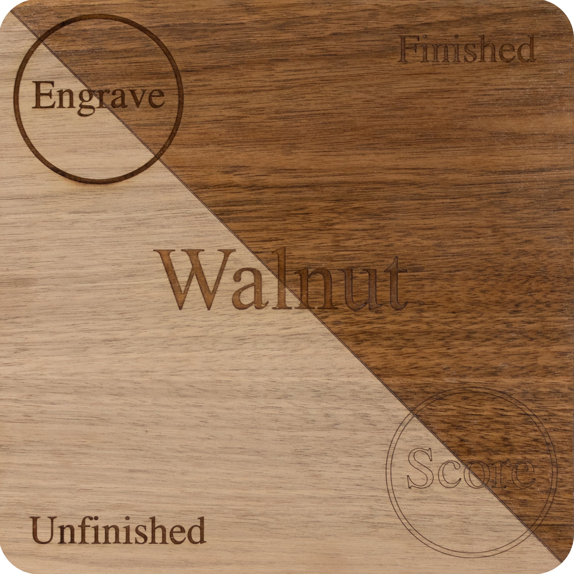 Walnut, 1/4 inch, Double Sided, Unfinished — Craft Closet